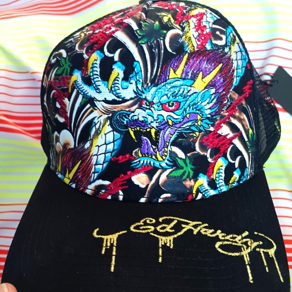 Ed Hardy | Accessories | Ed Hardy Dragon Trucker Hat | Poshmark